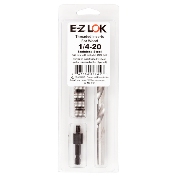 E-Z Knife™ Threaded Insert Installation Kit for Hard Wood - Stainless ...
